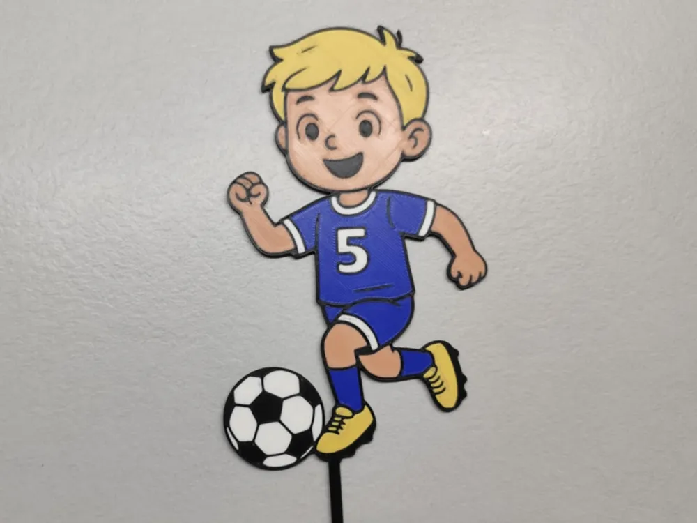 football soccer player topper - Free 3D Print Model - MakerWorld