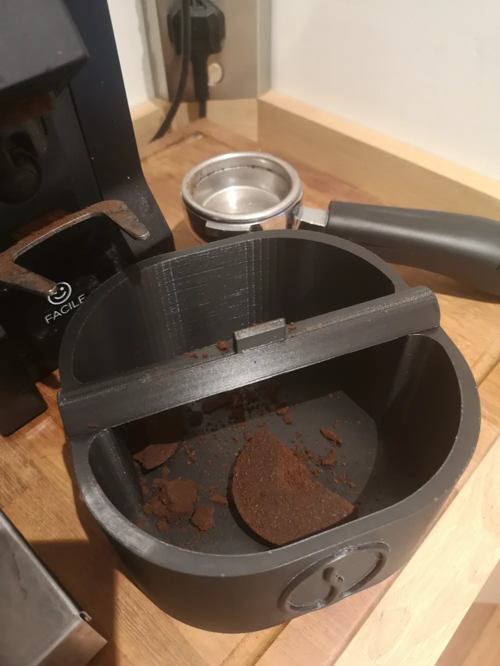 Coffee Knock Box - Espresso Machine Basket Knock Box with Puck Splitter ...