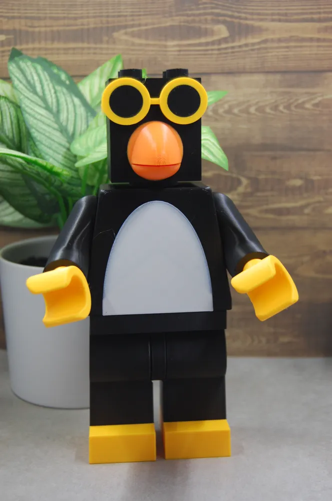 Brainrot Crow Brick Figure 500% - Free 3D Print Model - MakerWorld