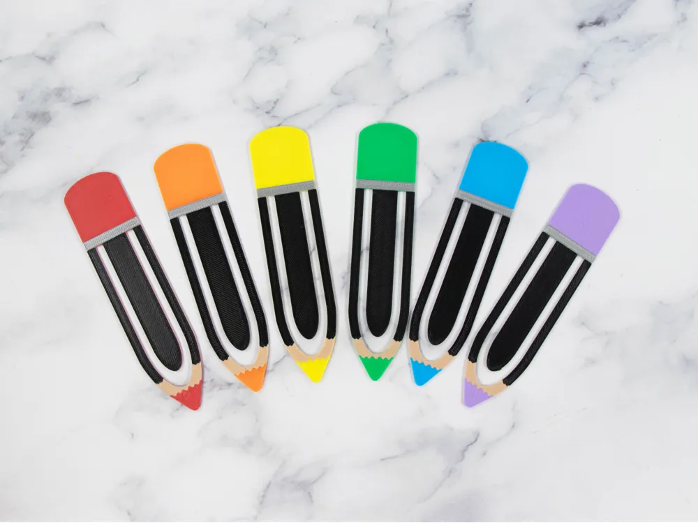 Colored Pencil Bookmark - Free 3D Print Model - MakerWorld