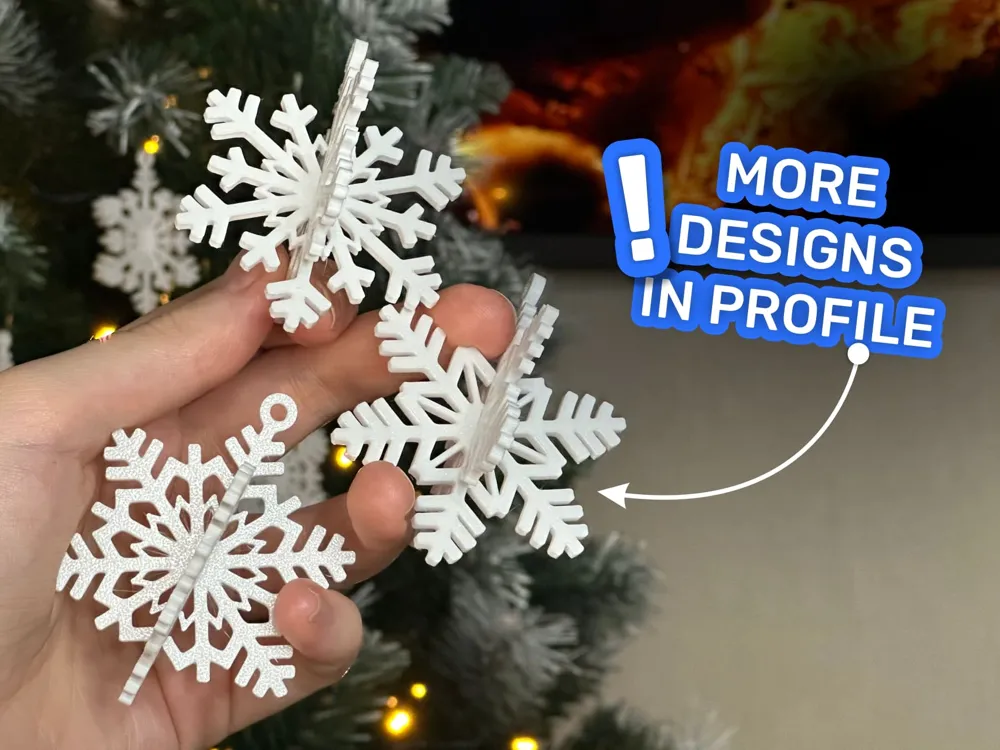 3D Snowflake Puzzle Snap-Fit New Year's decor prt2 - Free 3D Print ...