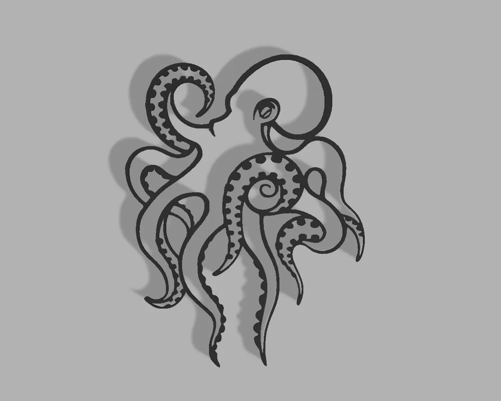 Octopus 2D Wall art by peterkova2 - MakerWorld