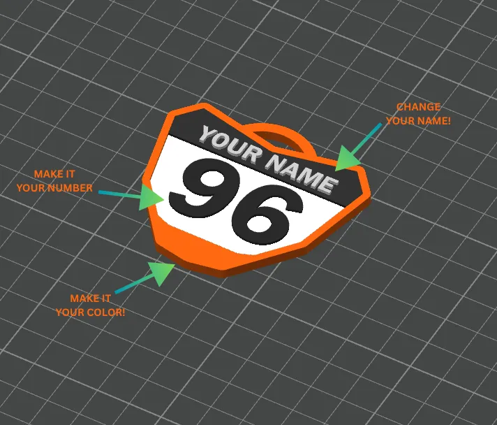 Mx Number Plate Editable Keychain/Ornament - Free 3D Print Model ...
