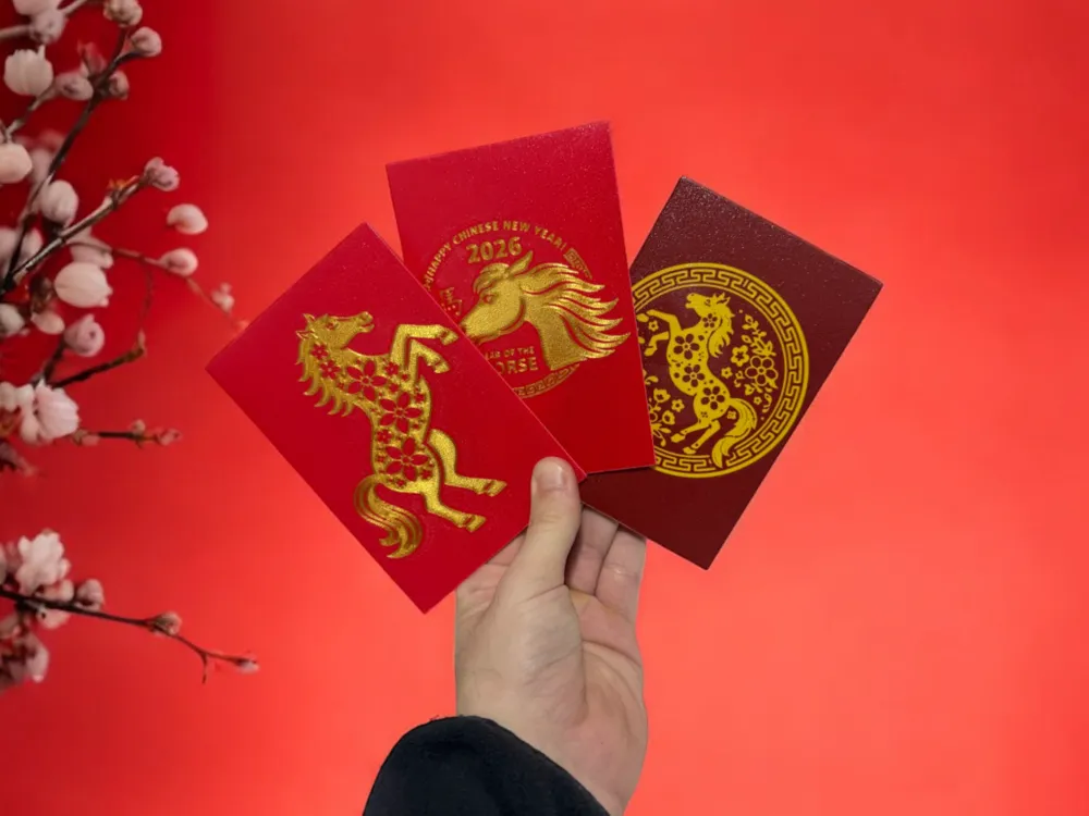 Red Envelope Pack – Year of the Horse 2026 - Free 3D Print Model ...