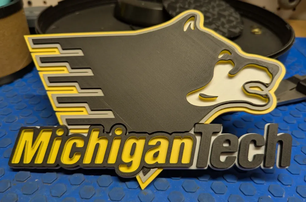 Michigan Tech Logo (carefully painted) Remixed by nm3210 - MakerWorld