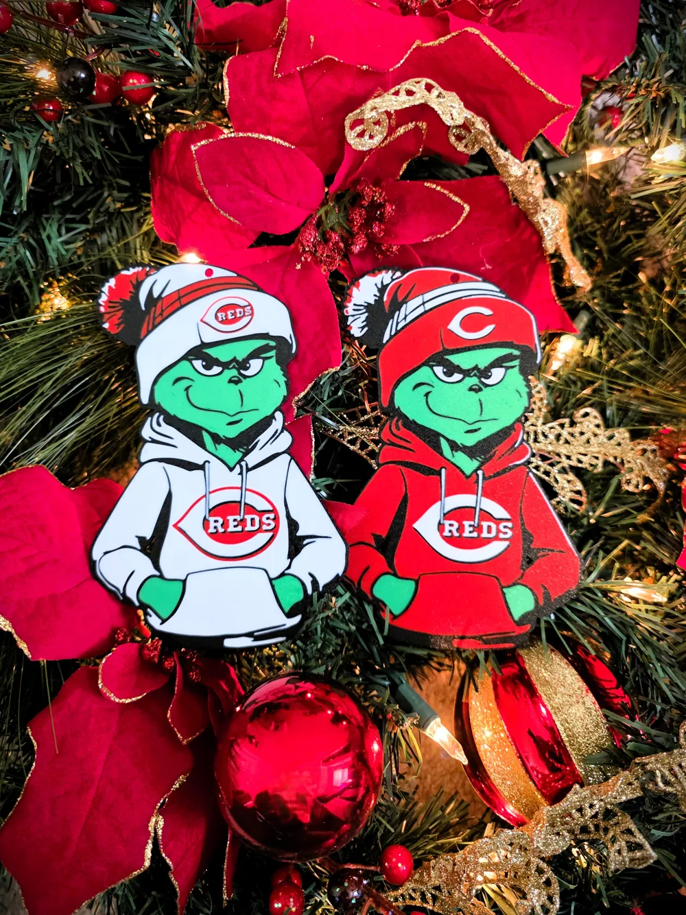 Grinch Cincinnati Reds Christmas Ornament - Free 3D Print Model ...