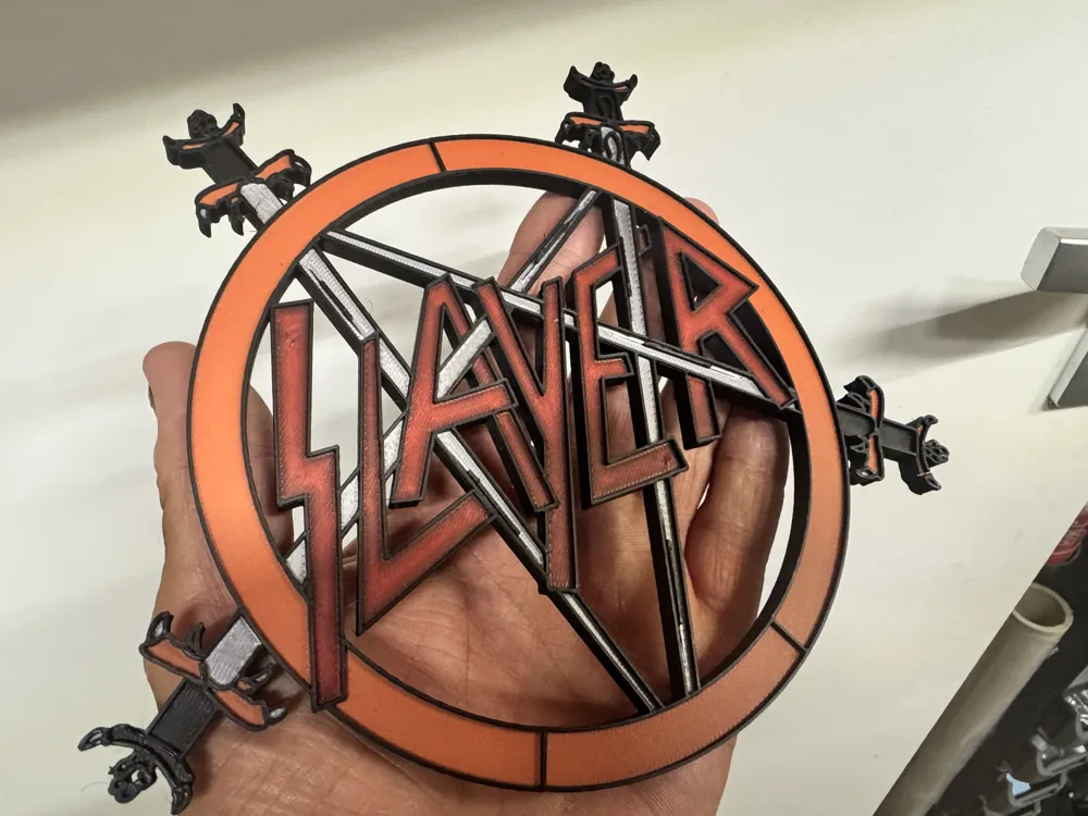 Slayer Logo 3D printed - Free 3D Print Model - MakerWorld