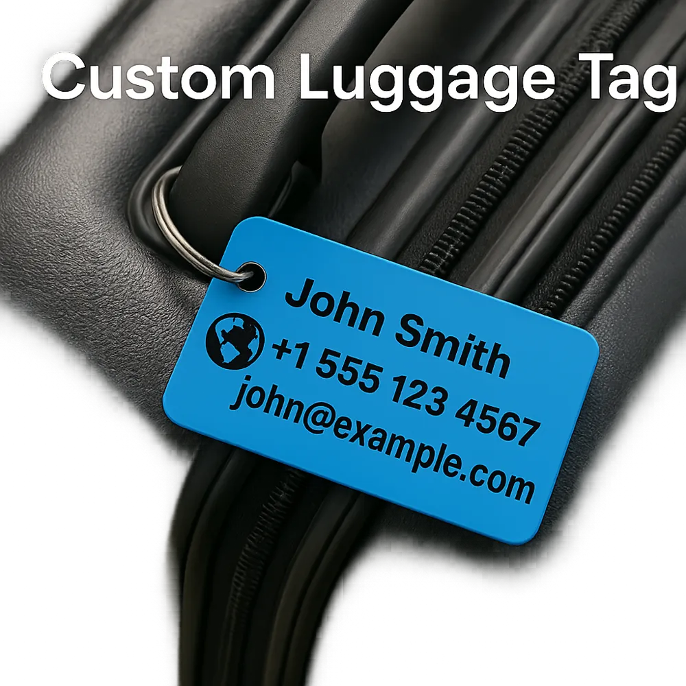 Custom Luggage Tag with Text & Emoji - Free 3D Print Model - MakerWorld