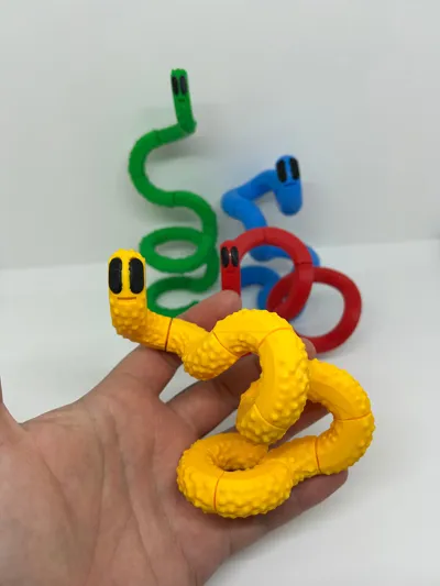 Fidget toy Worms - Articulated toy - No AMS - Free 3D Print Model ...
