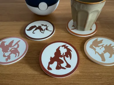 Pokémon Evolution Coaster Rockruff (Midnight Form) by Glaaki MakerWorld ...