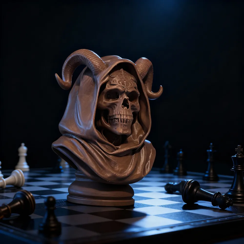 Chess Set (Bust) Halloween Collection - Free 3D Print Model - MakerWorld