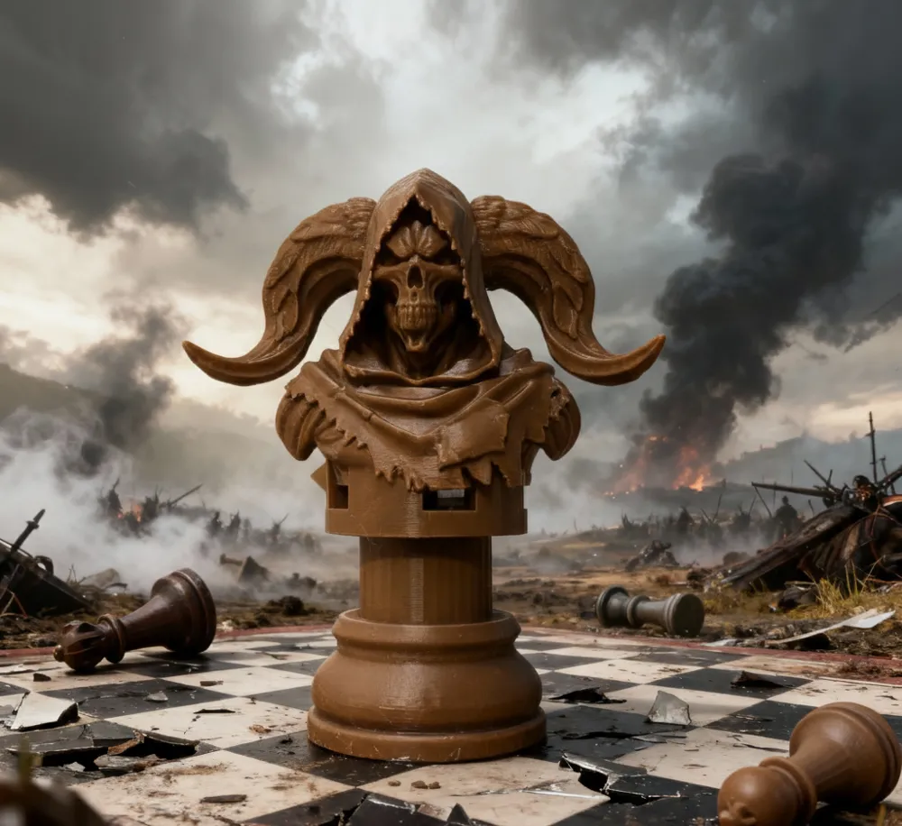 Chess Set (Bust) Halloween Collection - Free 3D Print Model - MakerWorld