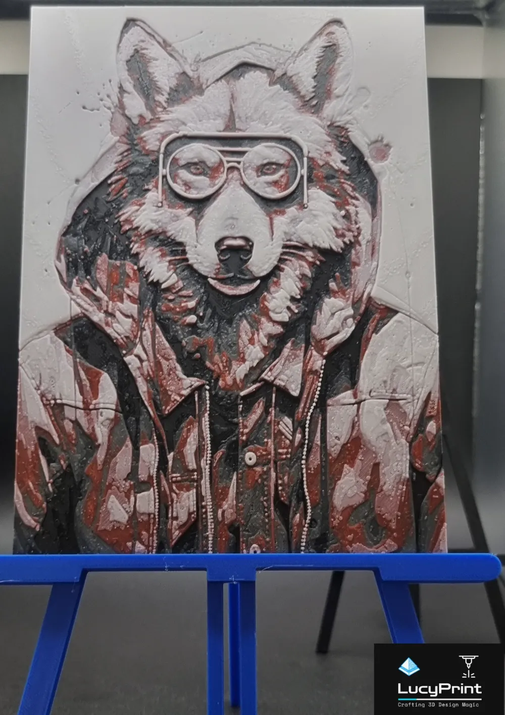 Funny animals "Wolf" - HueForge by LucyPrint - MakerWorld