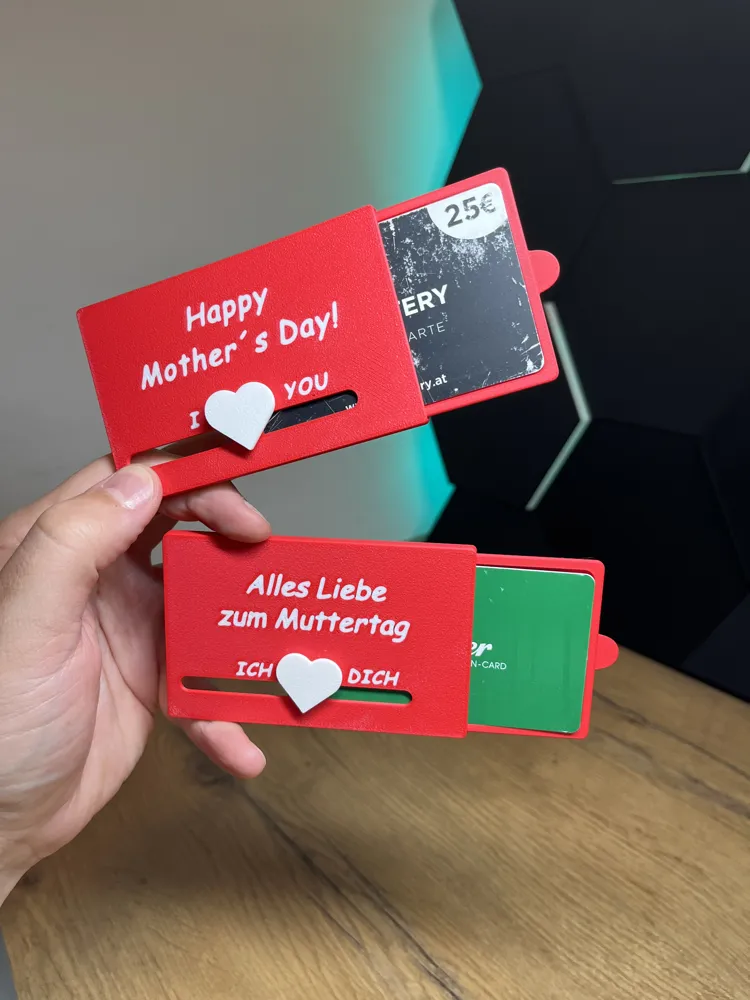 Mother's Day Gift Card with Sliding Mechanism - Free 3D Print Model ...
