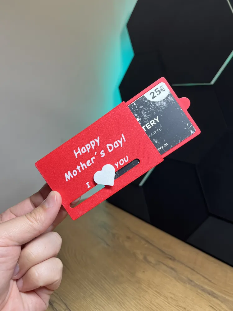 Mother's Day Gift Card with Sliding Mechanism - Free 3D Print Model ...