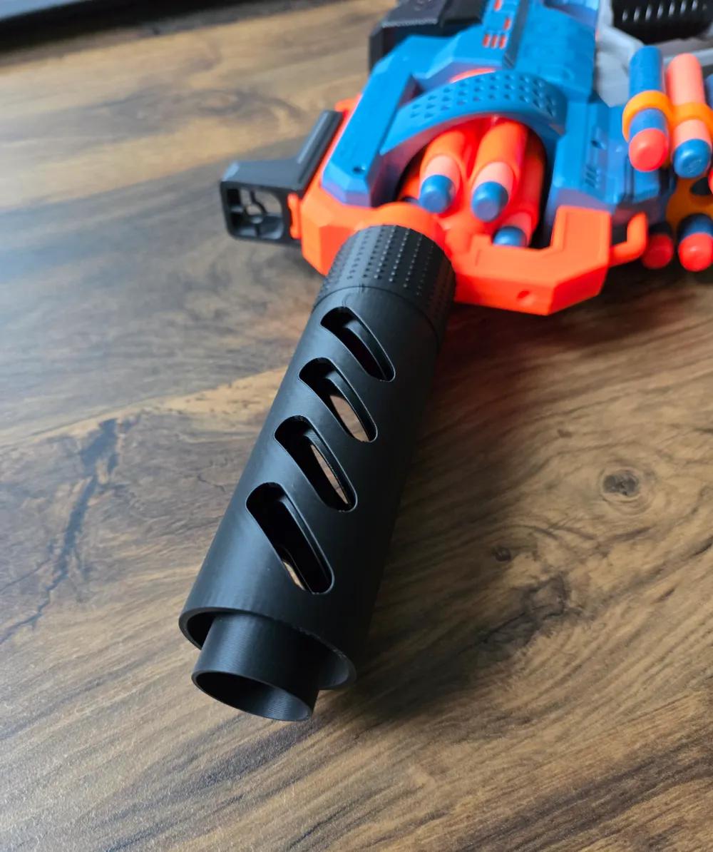 Nerf Commander Elite 2.0 barrel compensator by Horry3 - MakerWorld