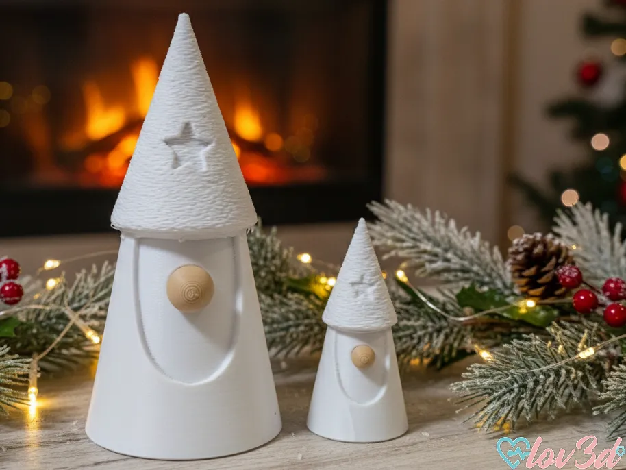 Modern Starry Hat Gnome Set - Free 3D Print Model - MakerWorld