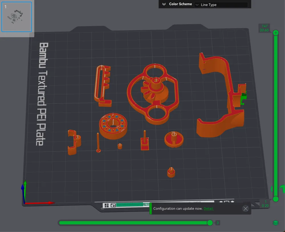 Fully Printed Controller Steering Wheel Remixed by Farid653 MakerWorld ...