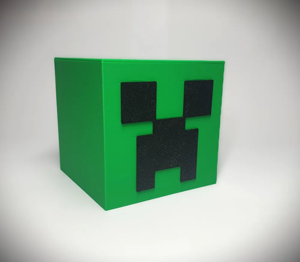 Minecraft Creeper Head - Tealight LED lamp (white) - Free 3D Print ...
