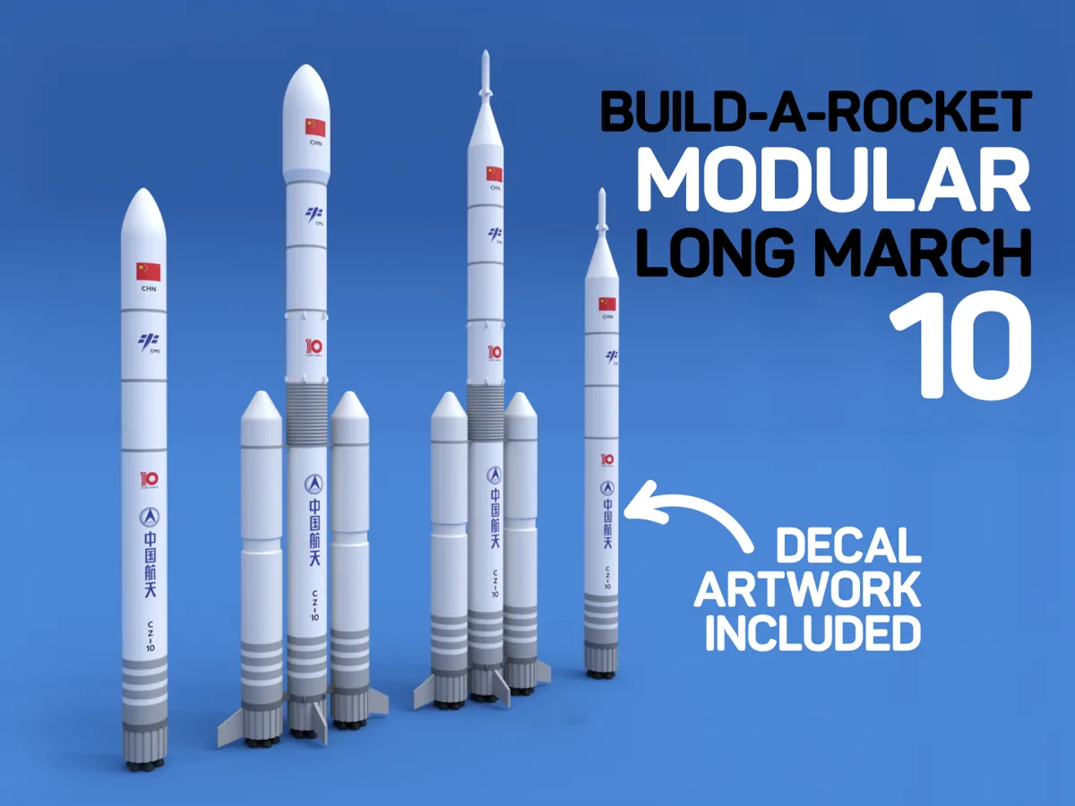 BUILD-A-ROCKET: MODULAR LONG MARCH 10 - Free 3D Print Model - MakerWorld