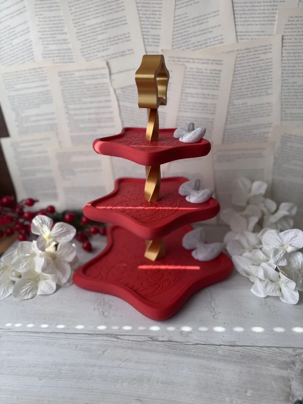 Tiered Stand with Ornament – 3-Tier Decoration by MaxFabFlo.3D.Druck MakerWorld: Download Free ...