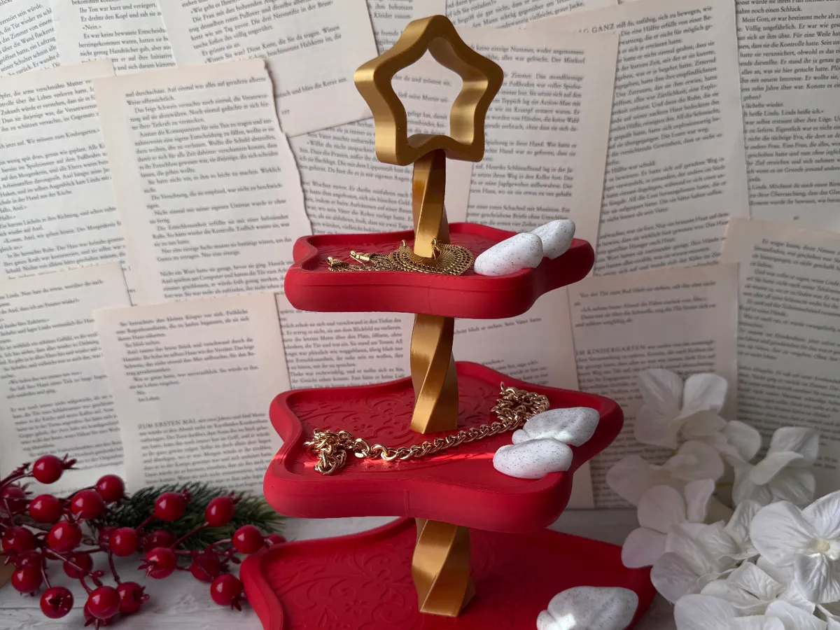 Tiered Stand with Ornament – 3-Tier Decoration by MaxFabFlo.3D.Druck MakerWorld: Download Free ...