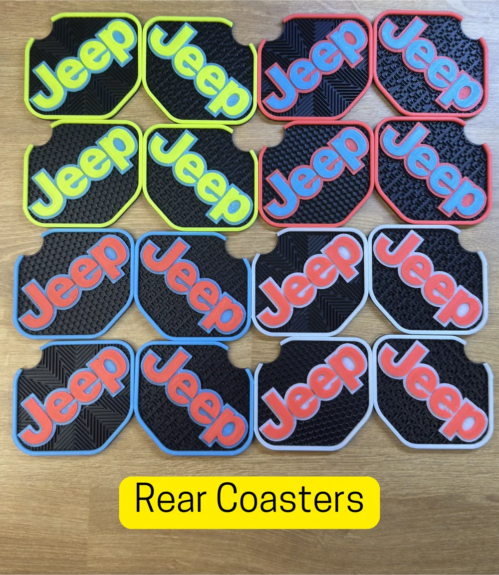 Jeep Wrangler+Gladiator Car Coasters_2018+ - Free 3D Print Model ...
