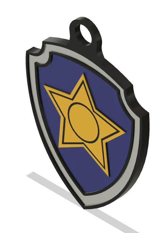 Paw Patrol Chase Badge by sycgoalie17 - MakerWorld