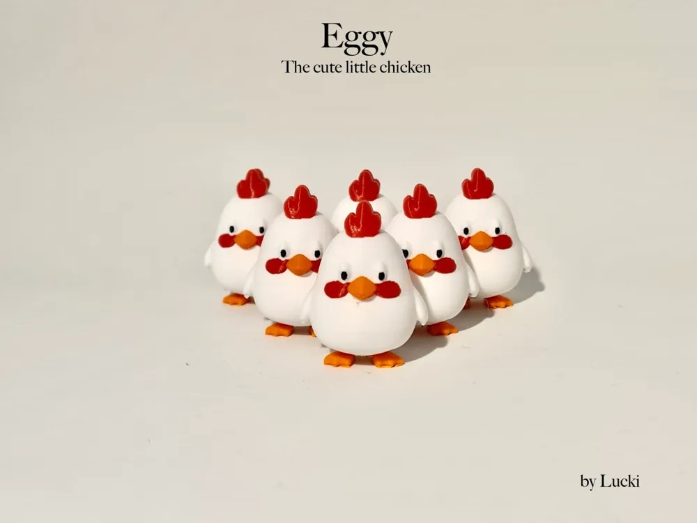 Eggy - The cute little chicken - Free 3D Print Model - MakerWorld