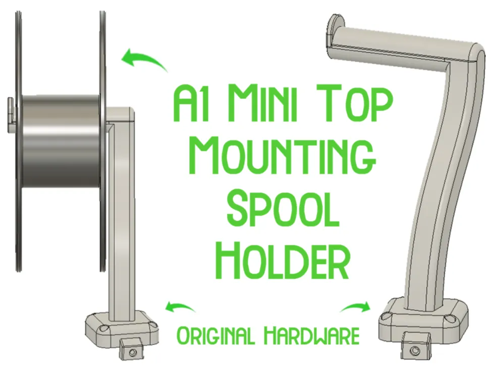 A1 Mini Top (Z-Axis) Mounting Spool Holder by Andrew MakerWorld ...