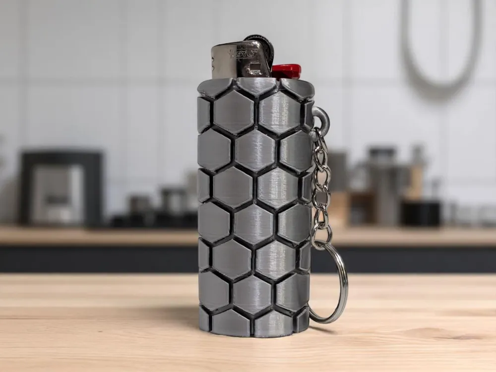 Honeycomb Lighter Case Keychain by Rad Makes MakerWorld: Download Free ...