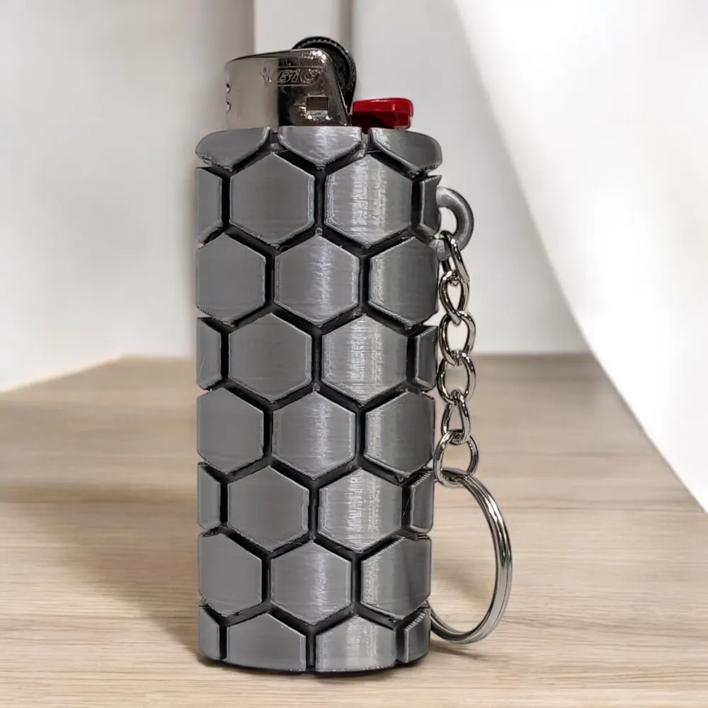 Honeycomb Lighter Case Keychain by Rad Makes MakerWorld: Download Free ...