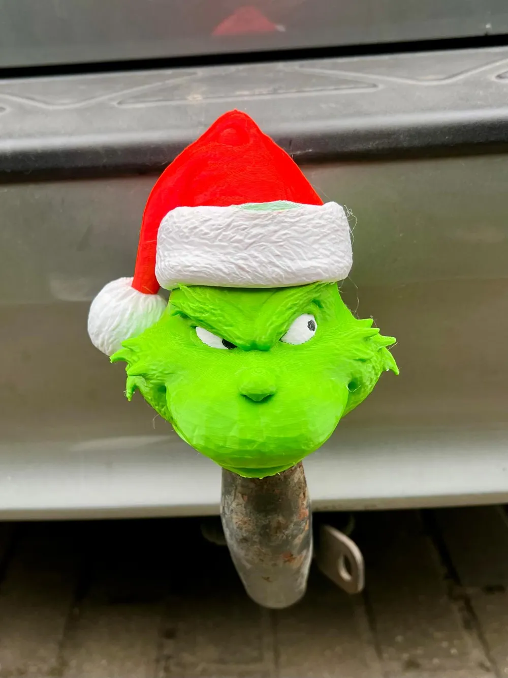 Grinch hitch cover! | AMS - Free 3D Print Model - MakerWorld