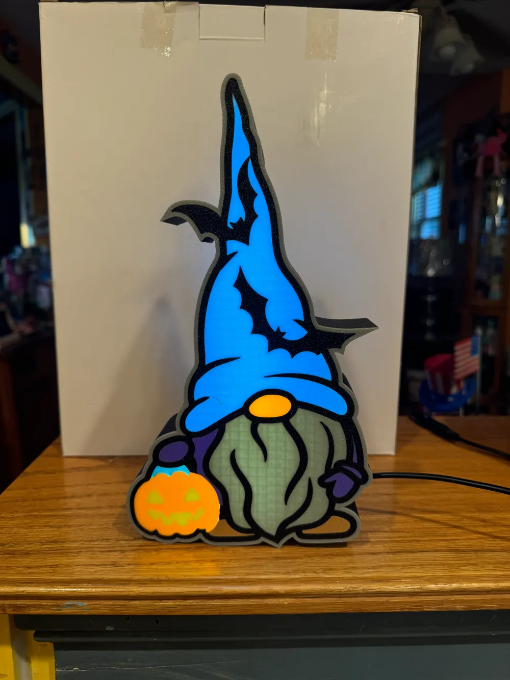 Halloween Gnome with Pumpkin and bats by photosbyd386 - MakerWorld