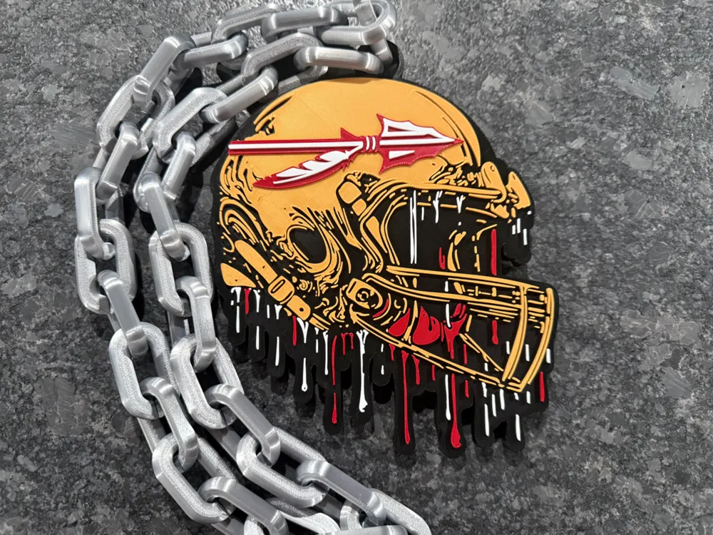 Florida State Seminoles Helmet Drip Hype Chain - Free 3D Print Model ...