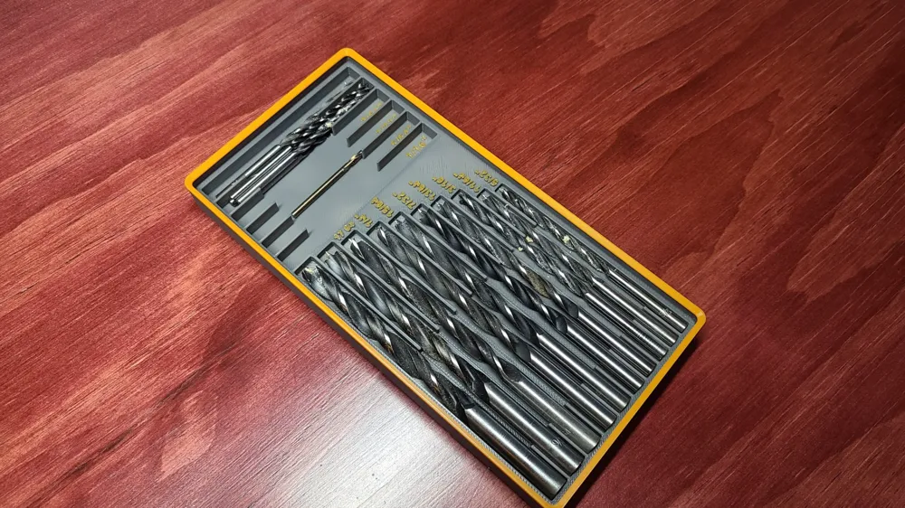 Gridfinity Stackable Drill Bit Set Holder by bpace - MakerWorld