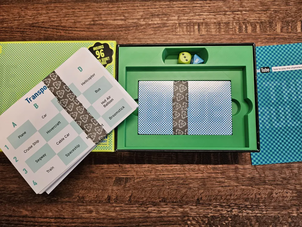 Insert pour la boîte du jeu de société Le Caméléon - Modèle d ...