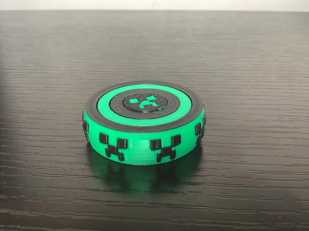 Minecraft Creeper Fidget Gyro Rings - Free 3D Print Model - MakerWorld