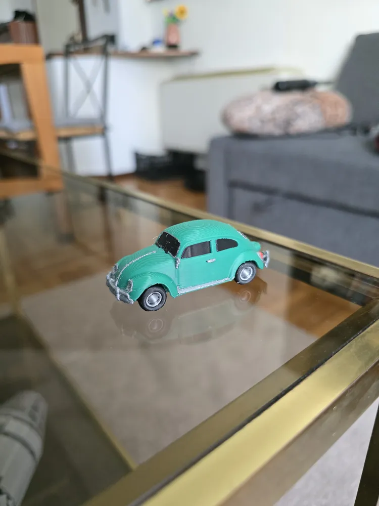 Volkswagen Beetle Keychain (working wheels) - Free 3D Print Model ...