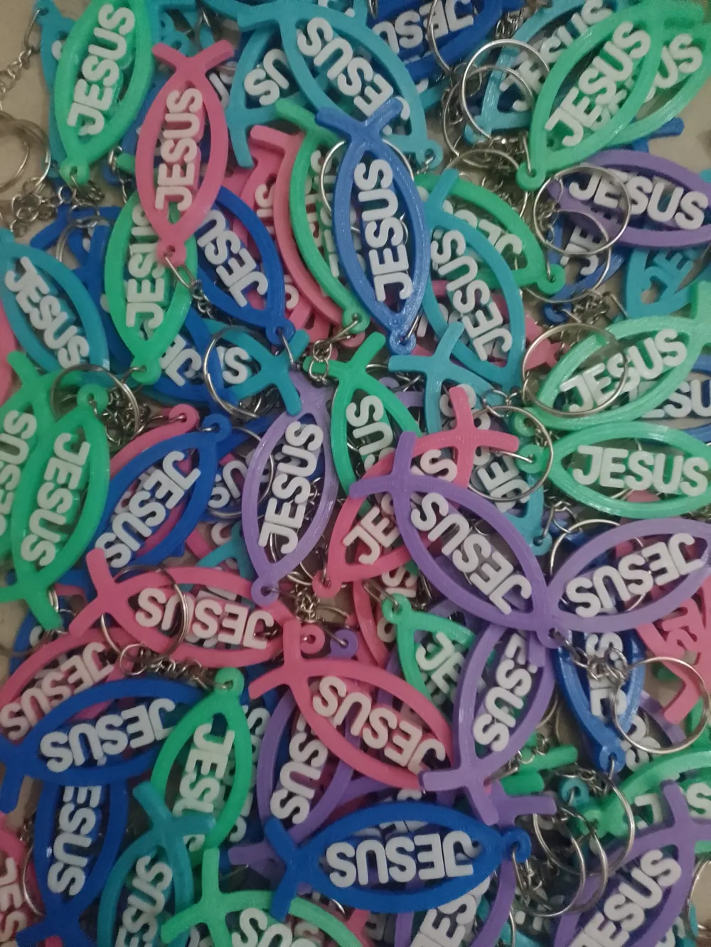 Jesus fish keychain - Free 3D Print Model - MakerWorld