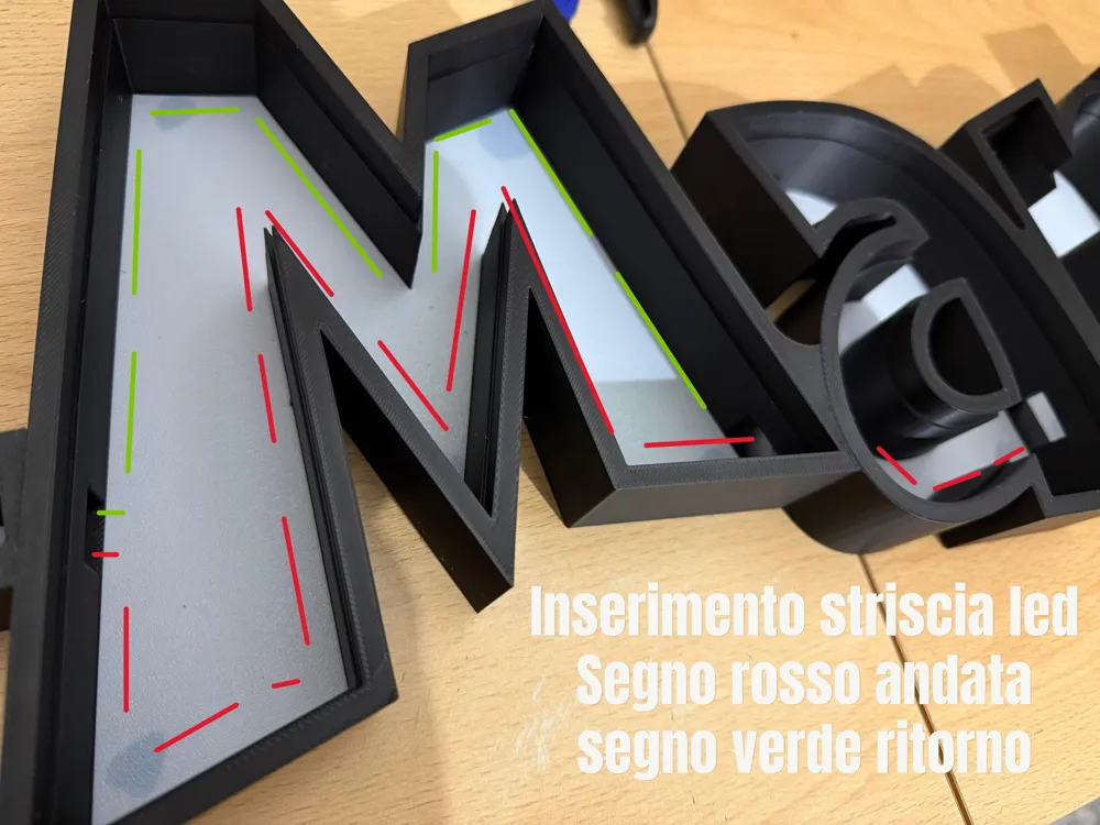 3D LED Name Sign - Custom Lightbox - Xavier - Free 3D Print Model ...