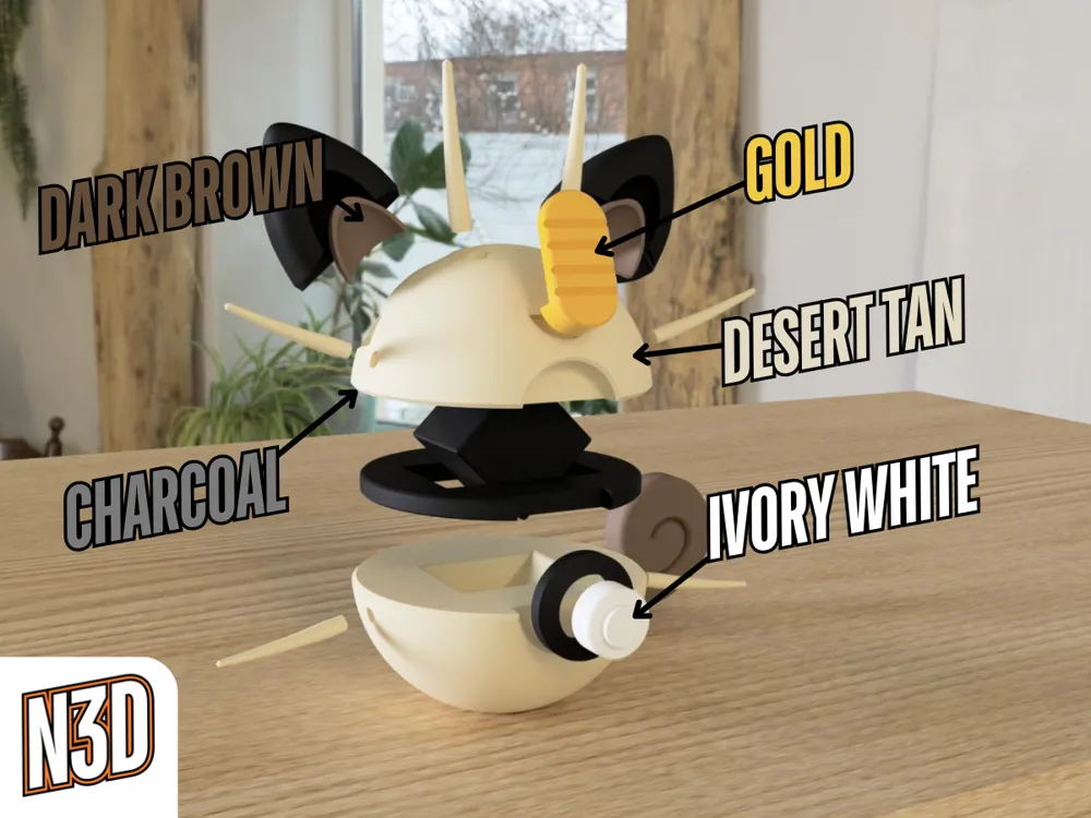 #0052 Meowth por N3D - MakerWorld