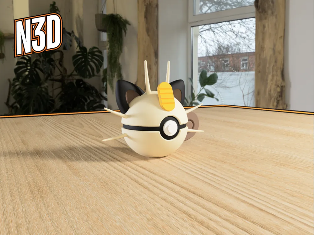 #0052 - Meowth - Free 3D Print Model - MakerWorld