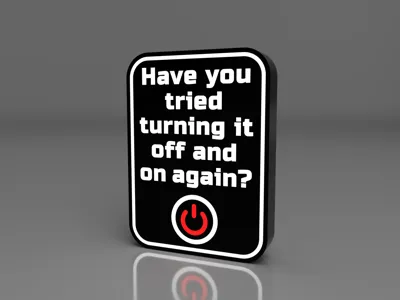 Tech Support Helpdesk funny sign Lightbox | LED Lamp by 3Dacores ...