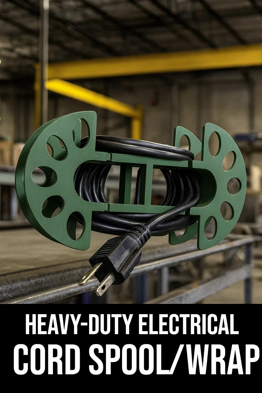 Heavy-Duty Electrical Cord Storage Spool - Free 3D Print Model - MakerWorld