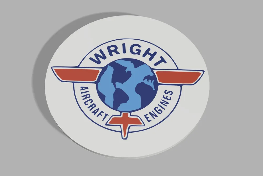 Wright Aircraft Engines Logo - Coaster by Fight2Fly - MakerWorld