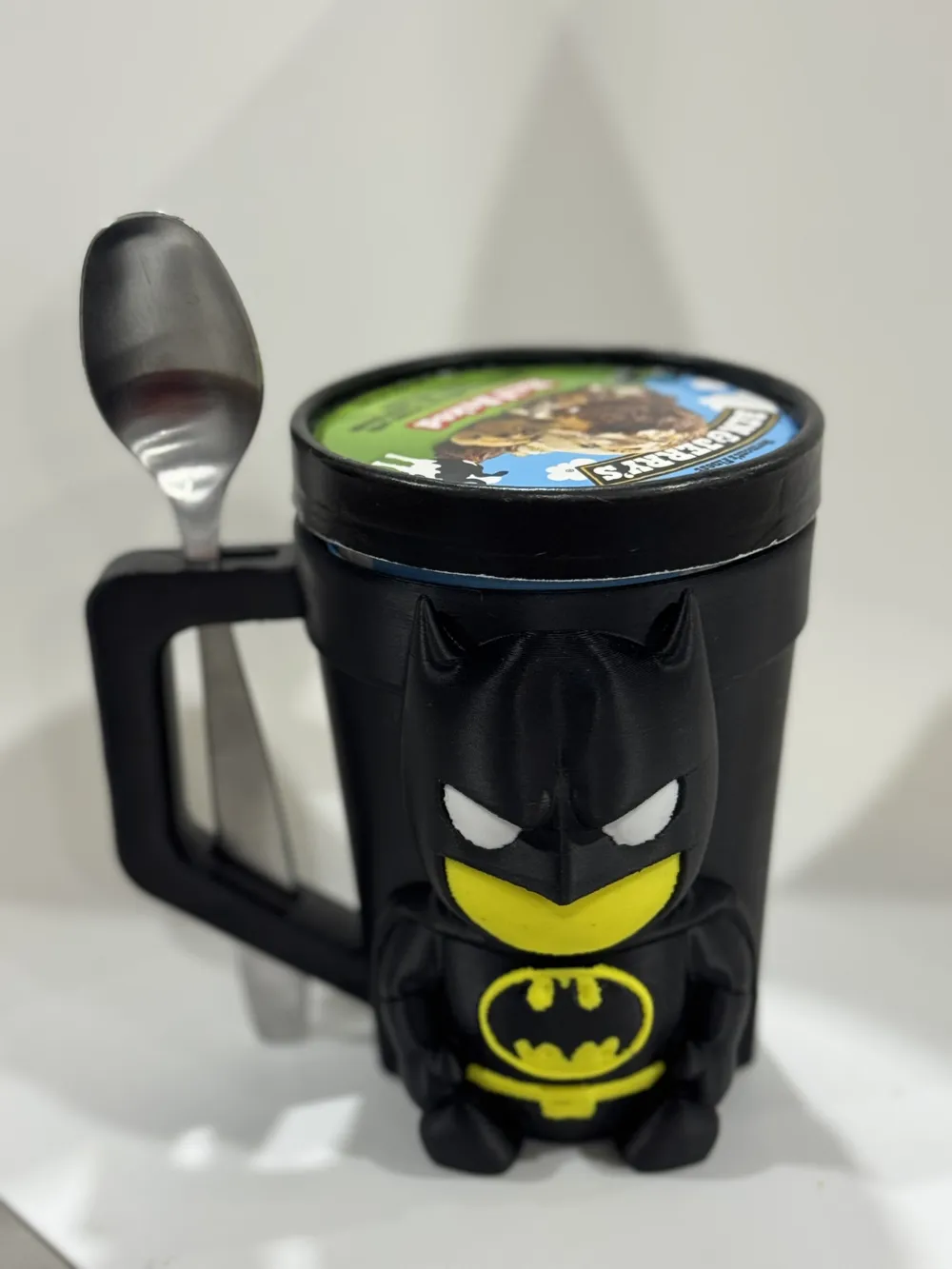Batman Ice Cream Pint Holder - Free 3D Print Model - MakerWorld