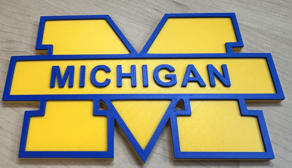 University of Michigan - Desk Sign by Cri MakerWorld: Download Free 3D ...