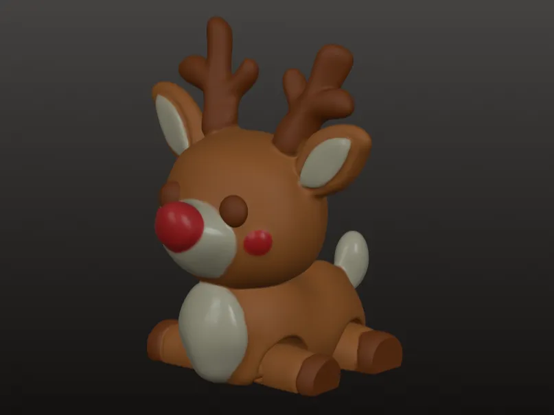 flexi reindeer Rudolph the Red-Nosed - Free 3D Print Model - MakerWorld