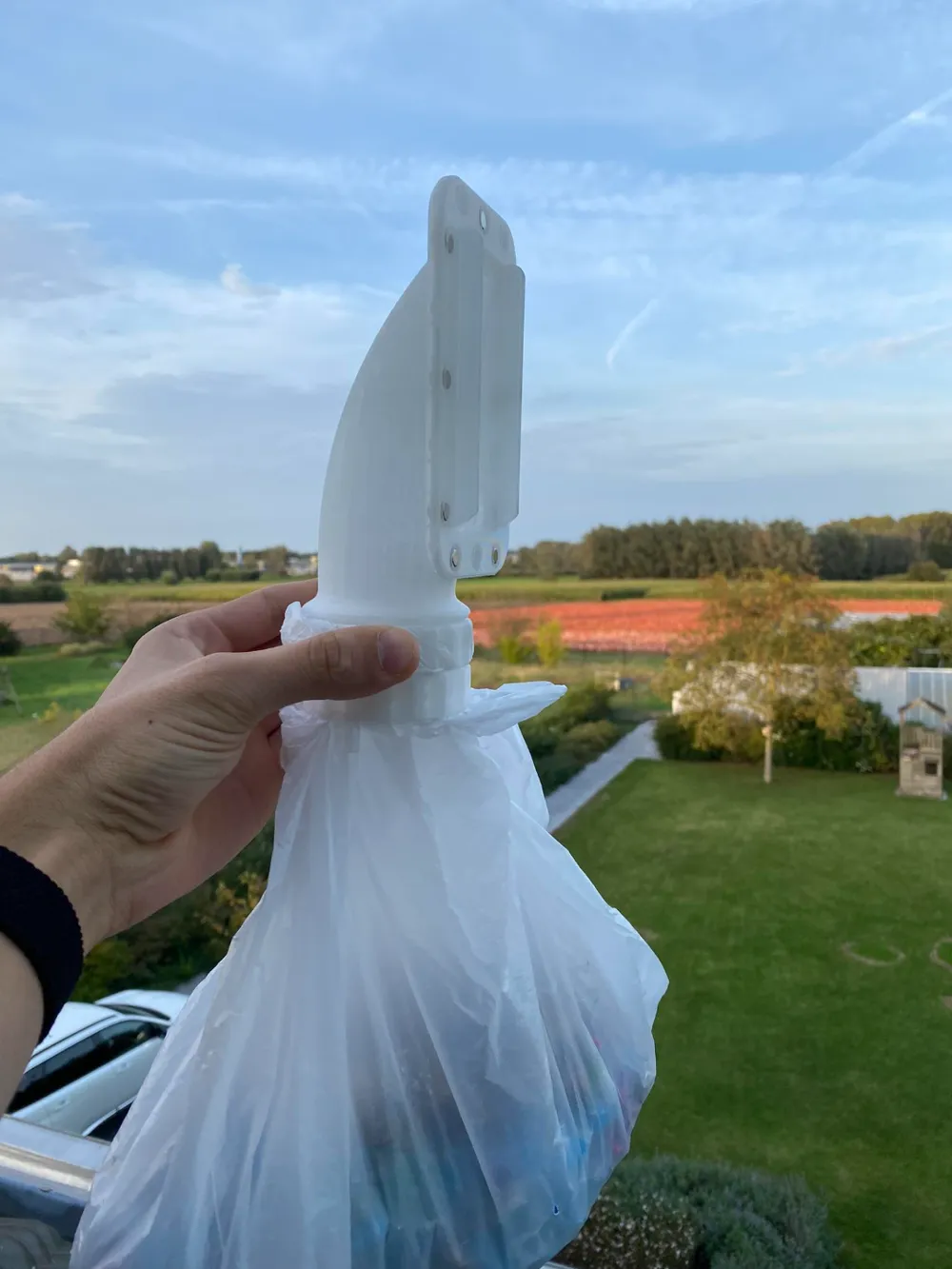 Original garbage bag screw on poop shute by Foxart - MakerWorld